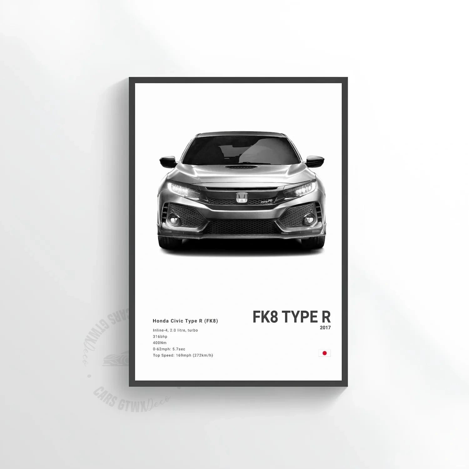 Honda Civic Type R Poster (FK8) | Canvas Wall Art | CARS GTWX – CARS ...